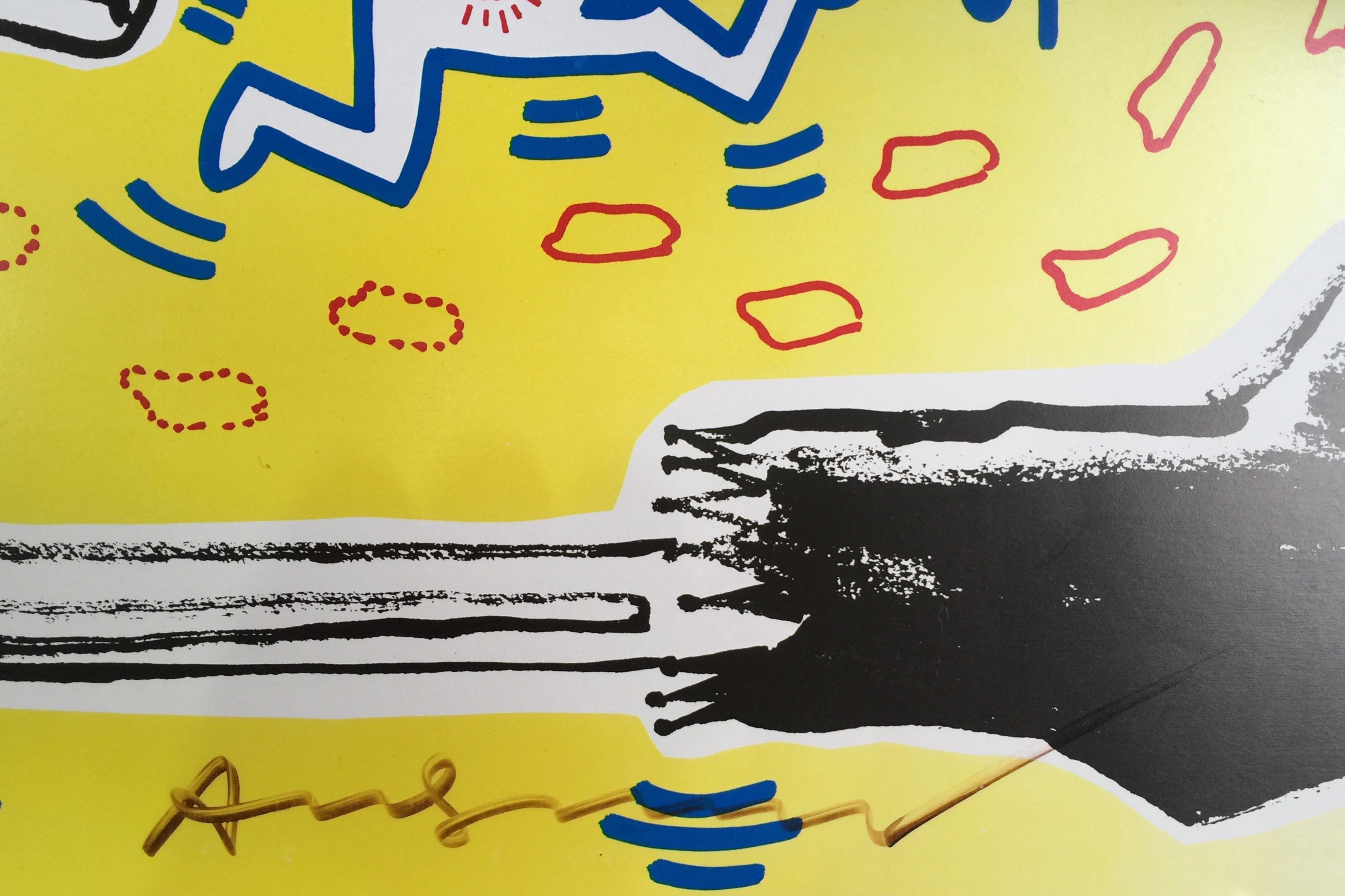 Rain Dance UNICEF Benefit Poster by Keith Haring, Andy Warhol, Roy Lichtenstein, Yoko Ono and ...