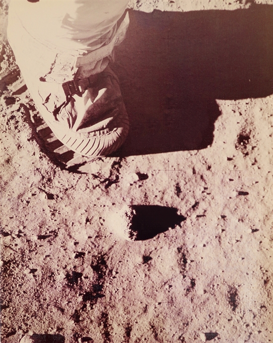Apollo 11 Buzz Aldrins Boot On The Lunar Surface July 1969 Vintage