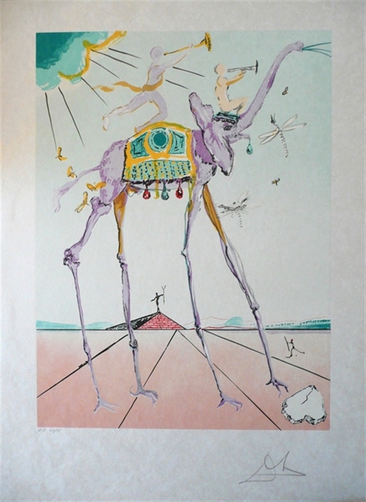 Celestial Elephant Space Elephant [authenticated By Dali Archives] By
